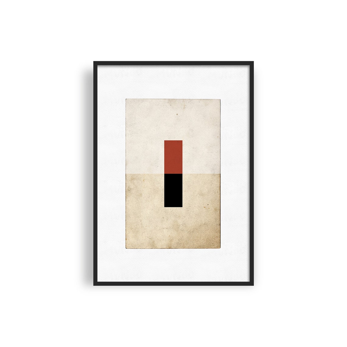 ZEN GEOMETRIC Printable Art Black Red Beige Japandi Art - Etsy