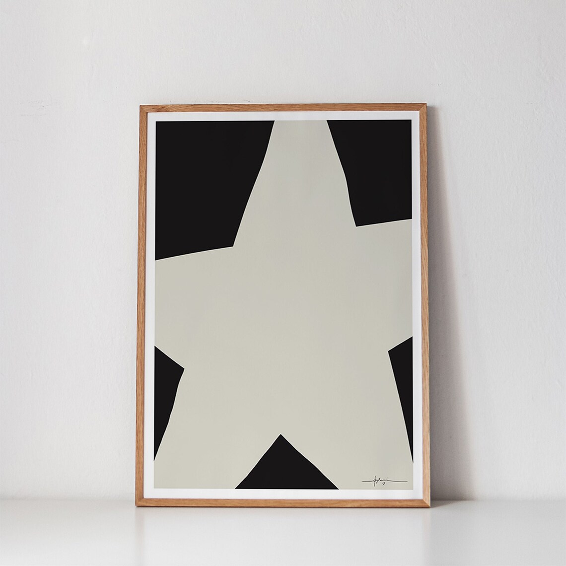Modern Christmas Star Printable Art Minimalist Holiday Art | Etsy