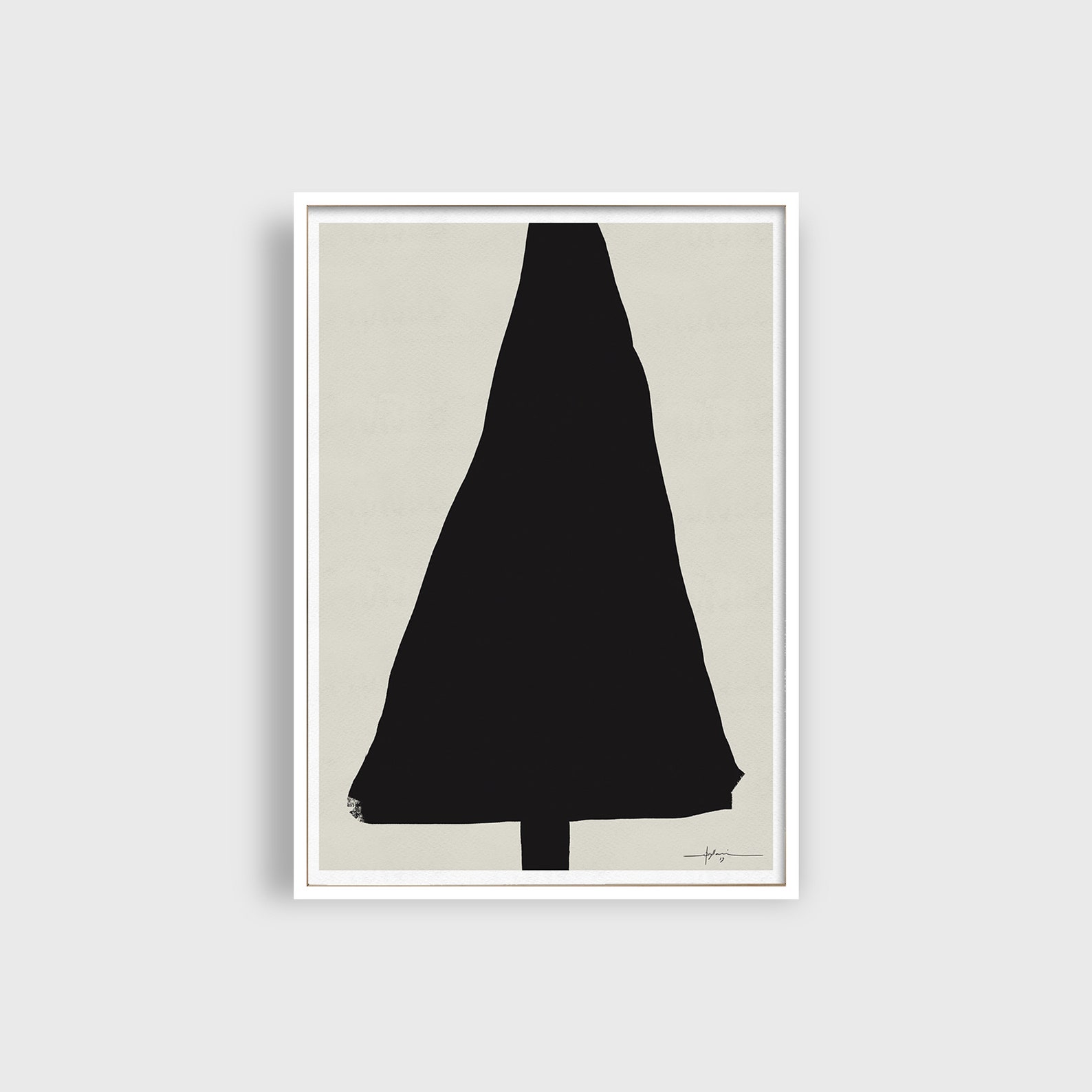 Modern Christmas Tree Printable Art Minimalist Holiday Art | Etsy