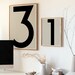 NUMBER 3 Printable Sign, Modern Typography Art Print, Minimalist Poster ...