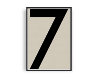 Large Number 7 Sign - Etsy