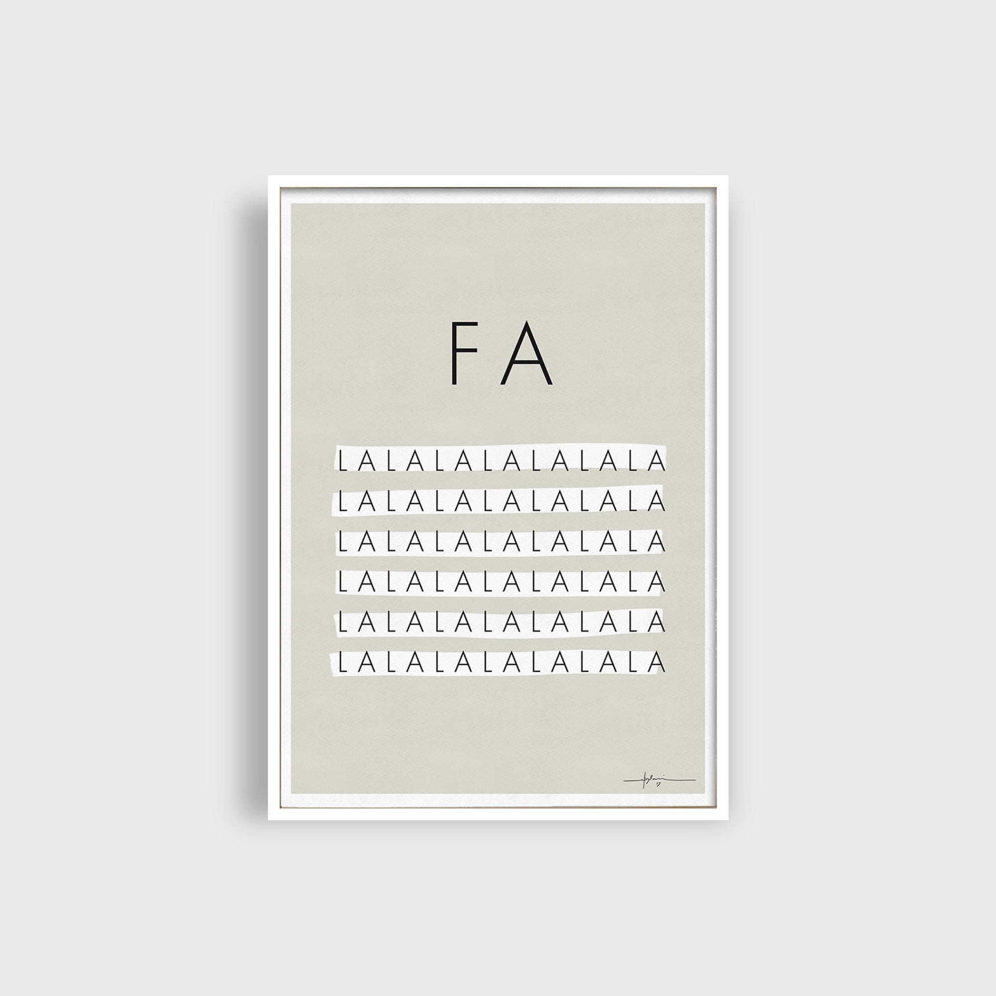 Modern Christmas Falala Printable Art Minimalist Christmas - Etsy