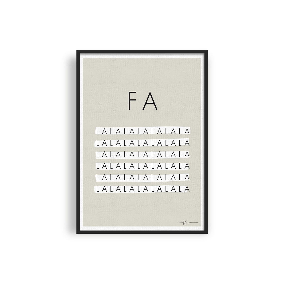 Modern Christmas Falala Printable Art Minimalist Christmas - Etsy