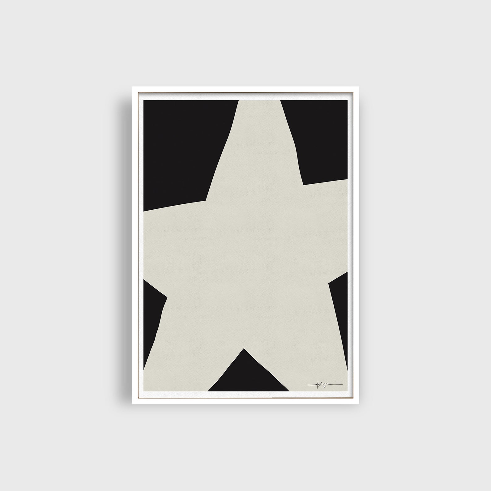 Modern Christmas Star Printable Art Minimalist Holiday Art - Etsy
