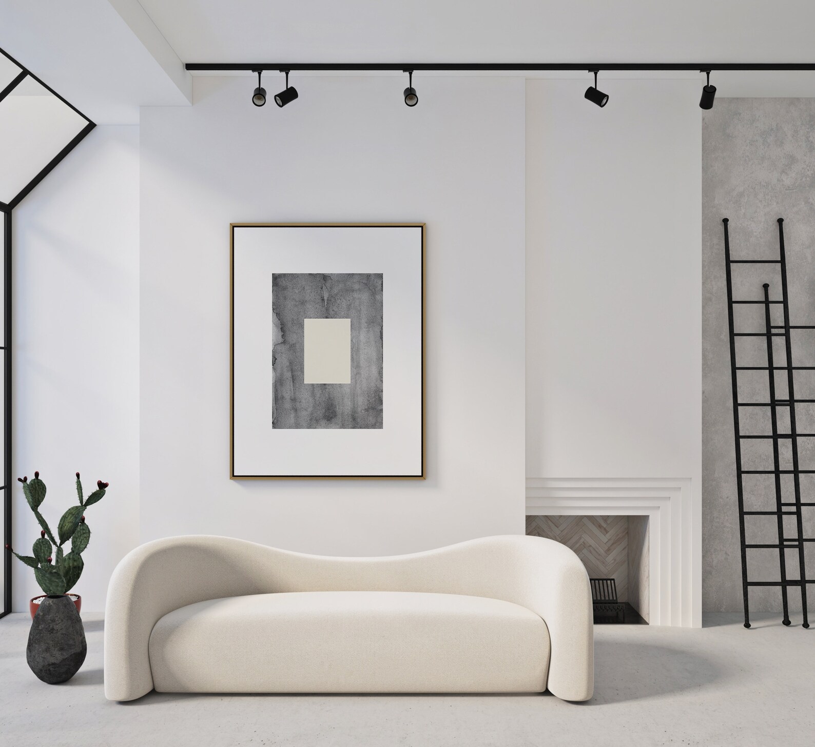 ZEN GEOMETRIC Printable Art Black White Eclectic Art Print - Etsy