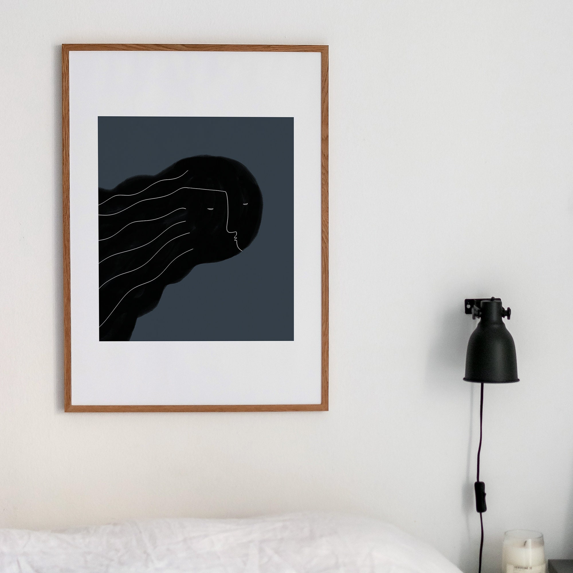 Abstract Woman Printable Art Portrait Line Drawing Modern | Etsy