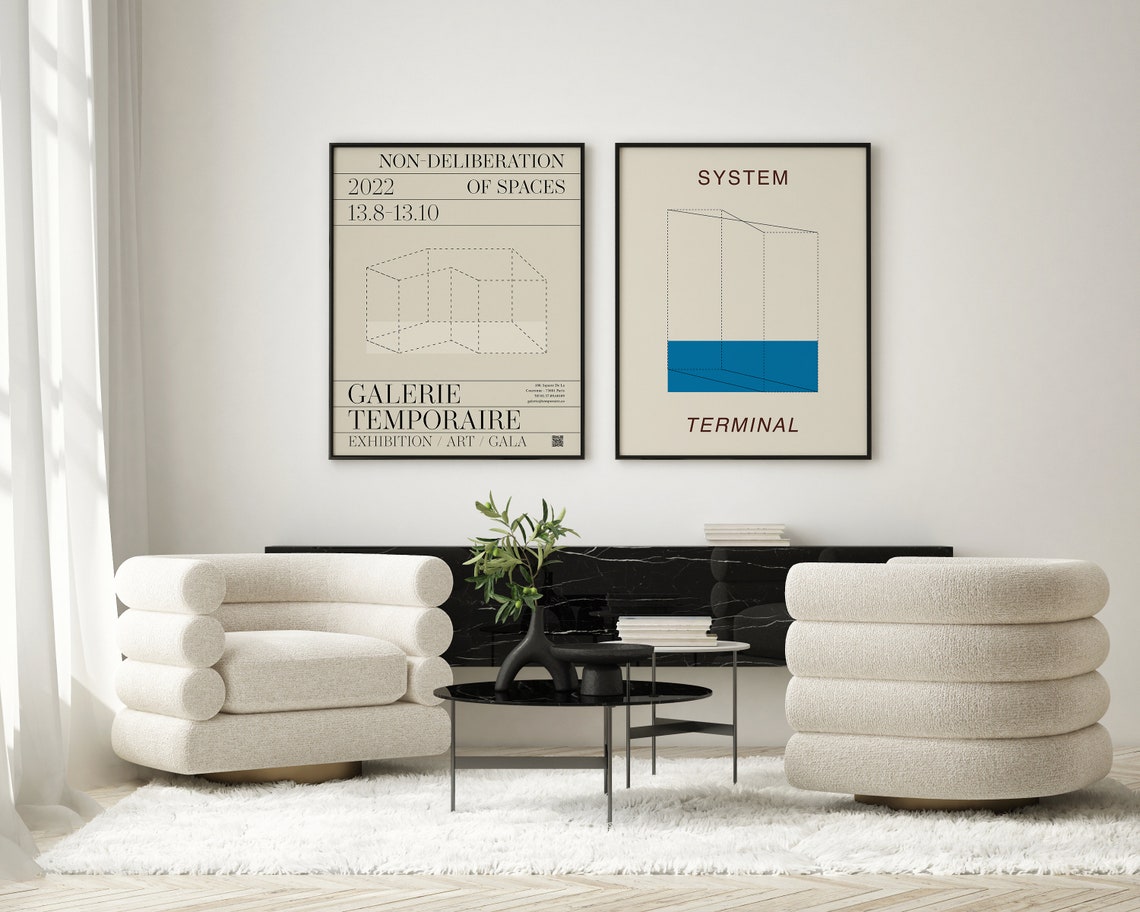 Contemporary Exhibition Printable Poster Graphic Poster - Etsy