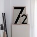 NUMBER 7 Printable Sign, Modern Typography Art Print, Minimalist Poster ...