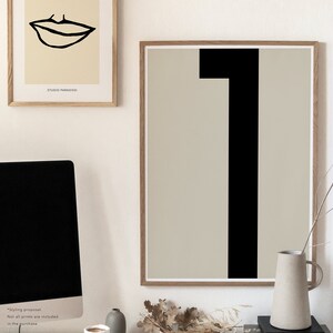 NUMBER 1 Printable Sign, Modern Typography Art Print, Minimalist Poster ...