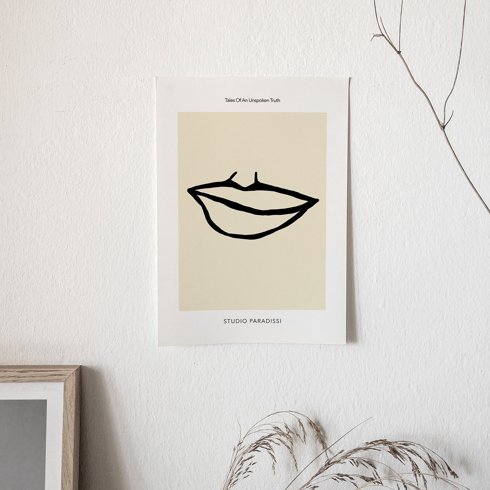 Abstract Lips Printable Art Modern Wall Decor Minimalist Art | Etsy