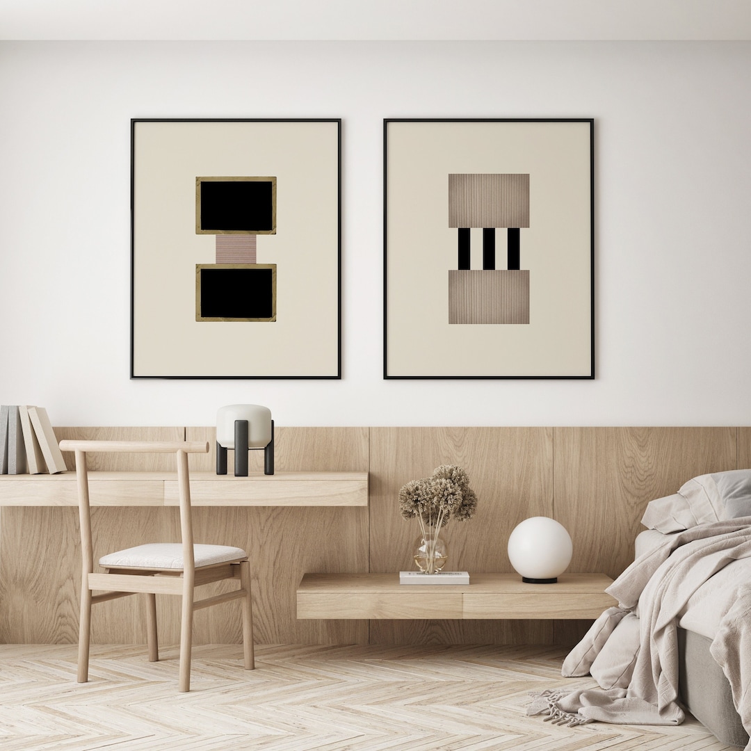Minimalist Wall Art, 2 Piece Wall Art, Zen Wall Decor, Japandi Wall Art ...
