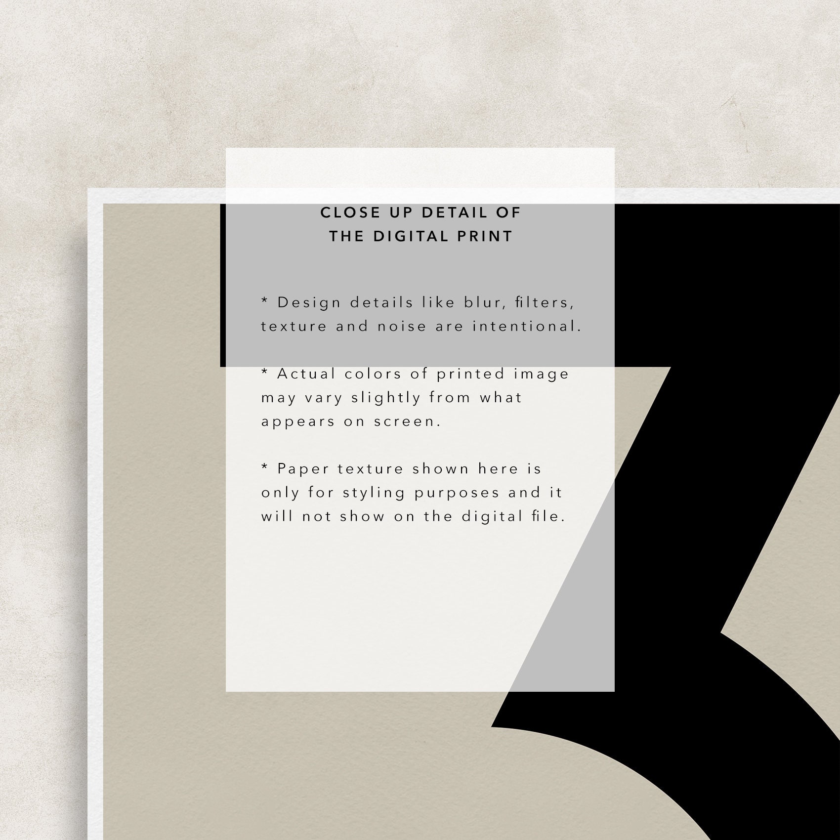 NUMBER 3 Printable Sign Modern Typography Art Print | Etsy