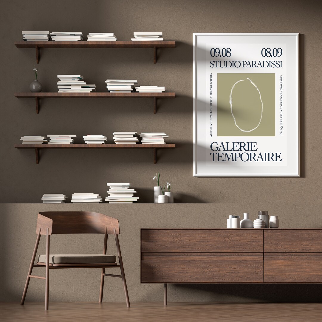 Contemporary Exhibition Printable Poster, Geometric Scandinavian Wall ...