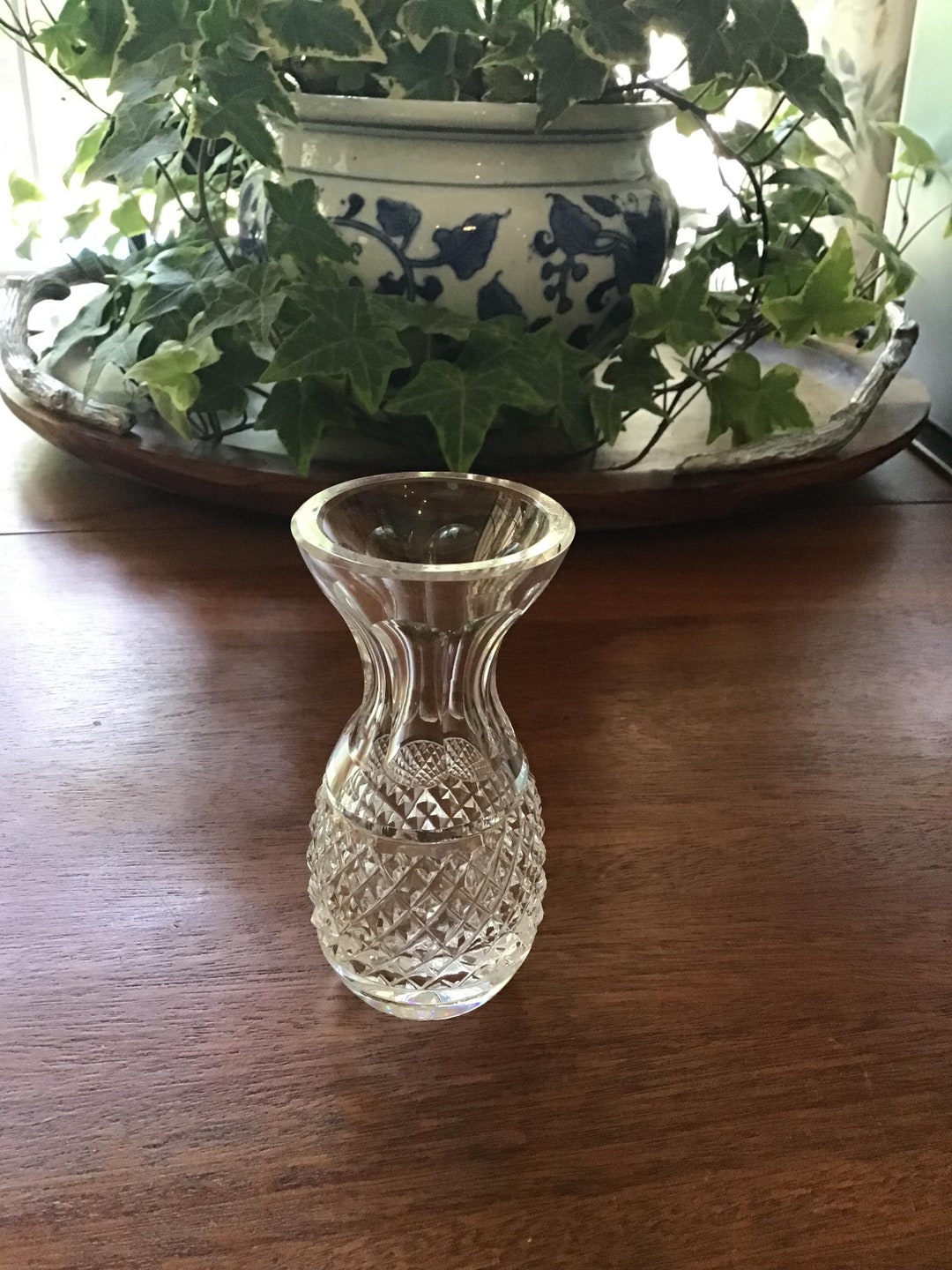 Waterford Comeragh Crystal Bud Vase/ireland Diamond Cut Glass ...