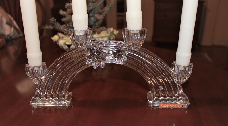 Vintage Nachtmann Fine Lead Crystal Glass Candlestick Holder for Four ...