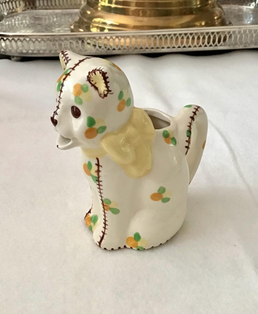 Vintage Braxton Laguna Calico Cat Creamer Pitcher/california Pottery ...