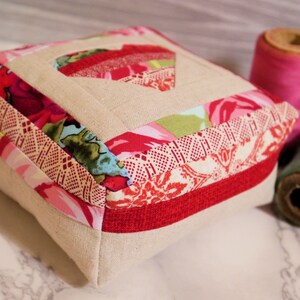 Patchwork Pin Cushion, Pincushion, Sewing Gift, Needle Minder, Pins ...