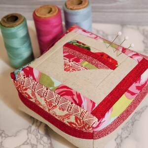 Patchwork Pin Cushion, Pincushion, Sewing Gift, Needle Minder, Pins ...