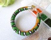 Bead Crochet Bracelet Snake Bracelet Python Beaded Bracelet - Etsy