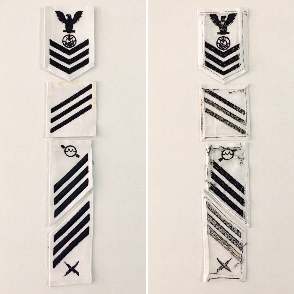 Vintage US Military Branches WWII Heraldry Patch Collection Navy Marine ...