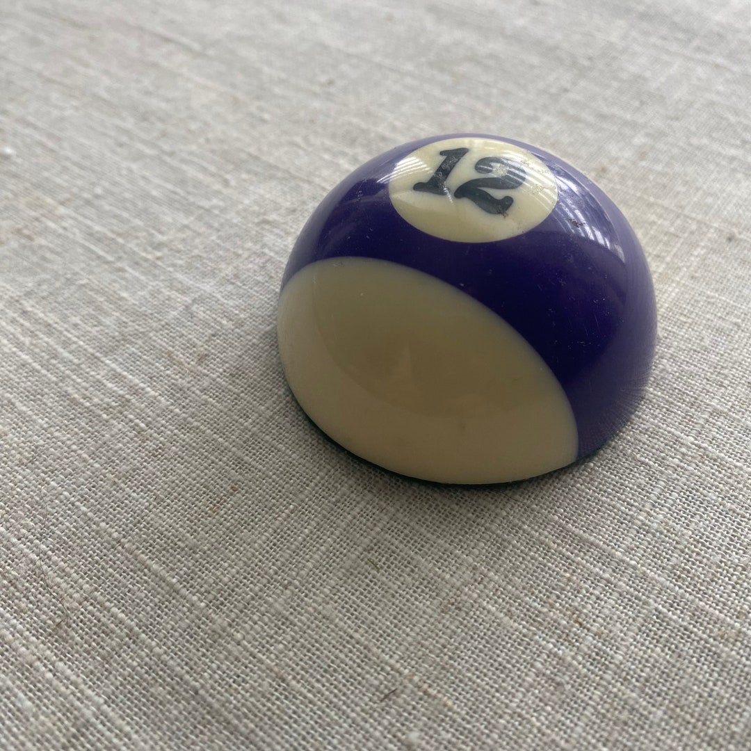 Vintage Half Pool Ball Felted Base Paperweight - Etsy