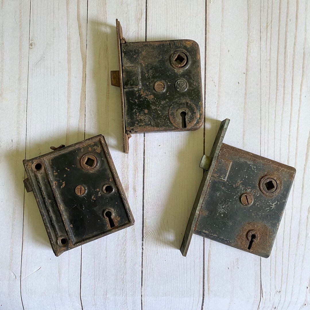 Antique Earle and M. Wade Mortise Door Lock Hardware Set - Etsy