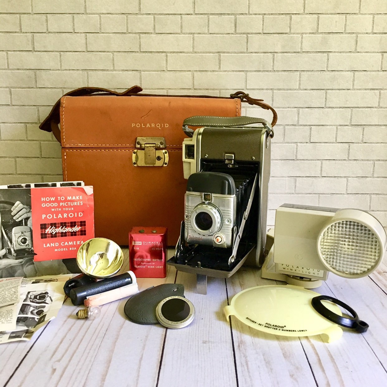 Vintage Polaroid Highlander Model 80A Land Camera Bellows With Case and ...