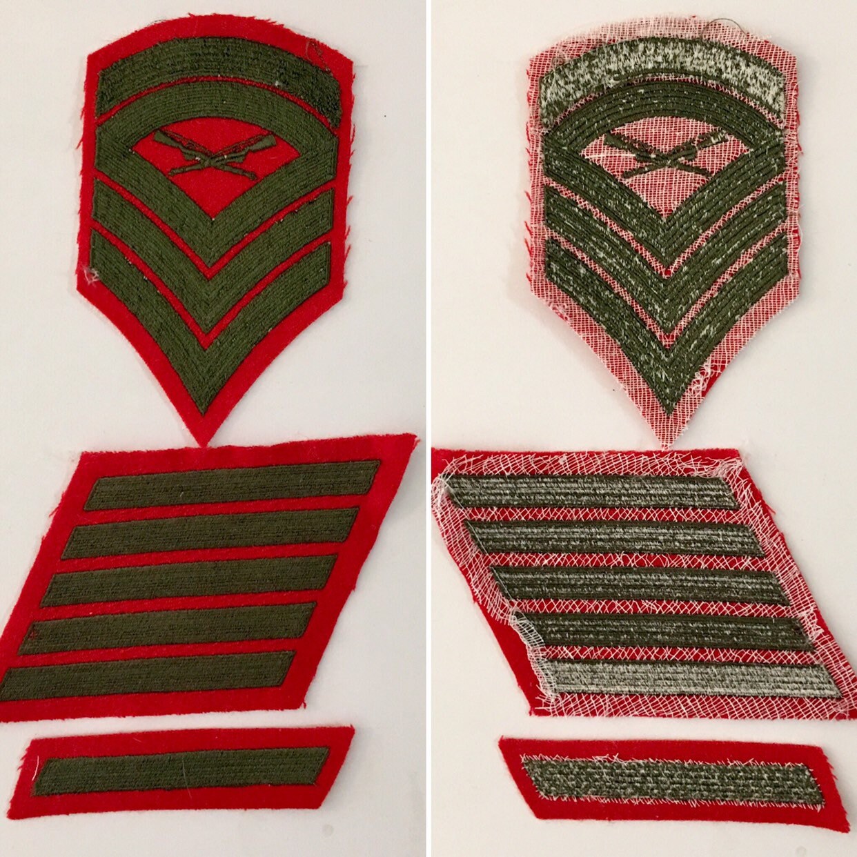 Vintage US Military Branches WWII Heraldry Patch Collection Navy Marine ...