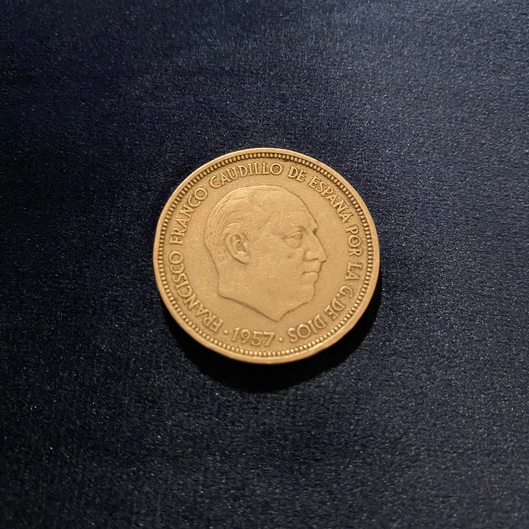 1957 Francisco Franco Caudillo Spain 50 PTAS Coin - Etsy