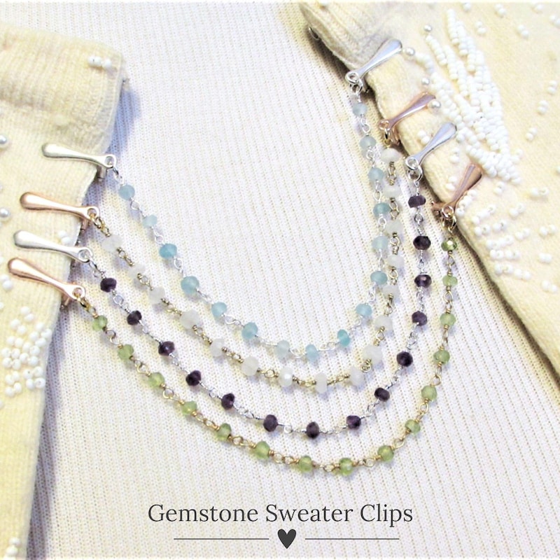 Silver Sweater Clips - Etsy
