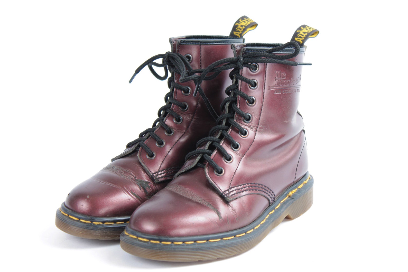 US6 Vintage Dr Martens Purple Glossy Leather Doc Martens Boots - Etsy