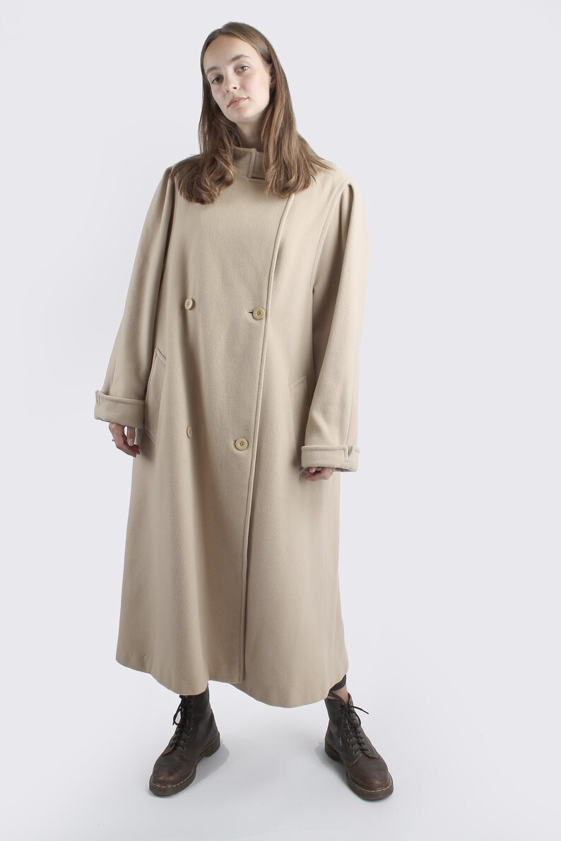 1970s Vintage Cream Beige Wool Longcoat Overcoat Loden Coat - Etsy