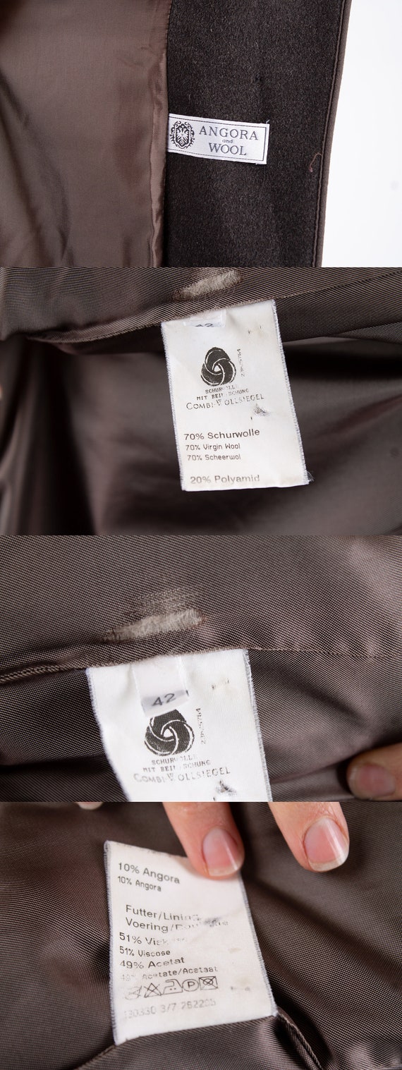 1970s Vintage Marcona Dark Grey Angora / Virgin Wool … - Gem