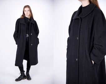 1970s Vintage Grey Wool Loden Greatcoat Overcoat Winter Autumn Coat for ...