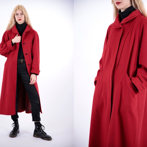 Red Wool Coat - Etsy