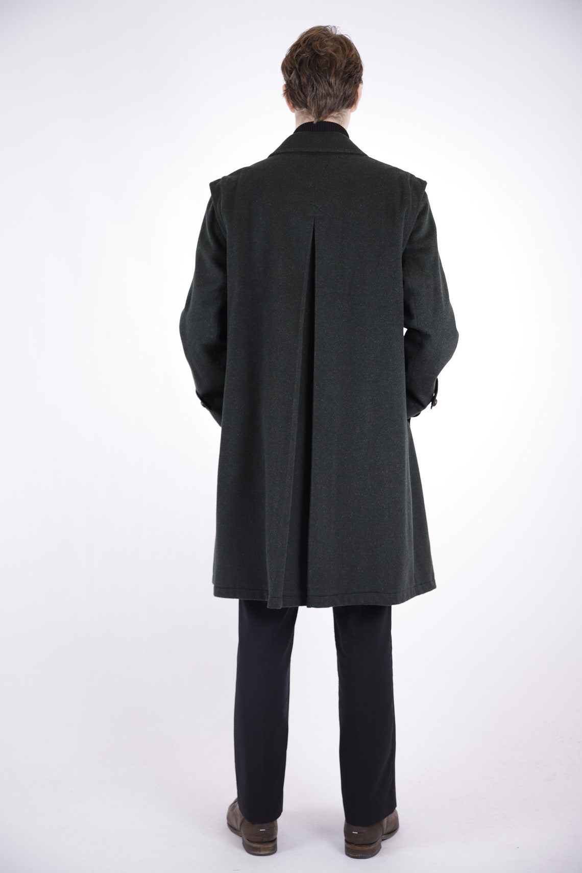 1970s Vintage Italian Green Olive Wool Alpaca Loden Longcoat - Etsy