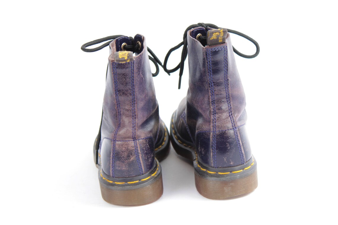 US5 Dr Martens Vintage Purple Leather Doc Martens Boots EU36 / - Etsy