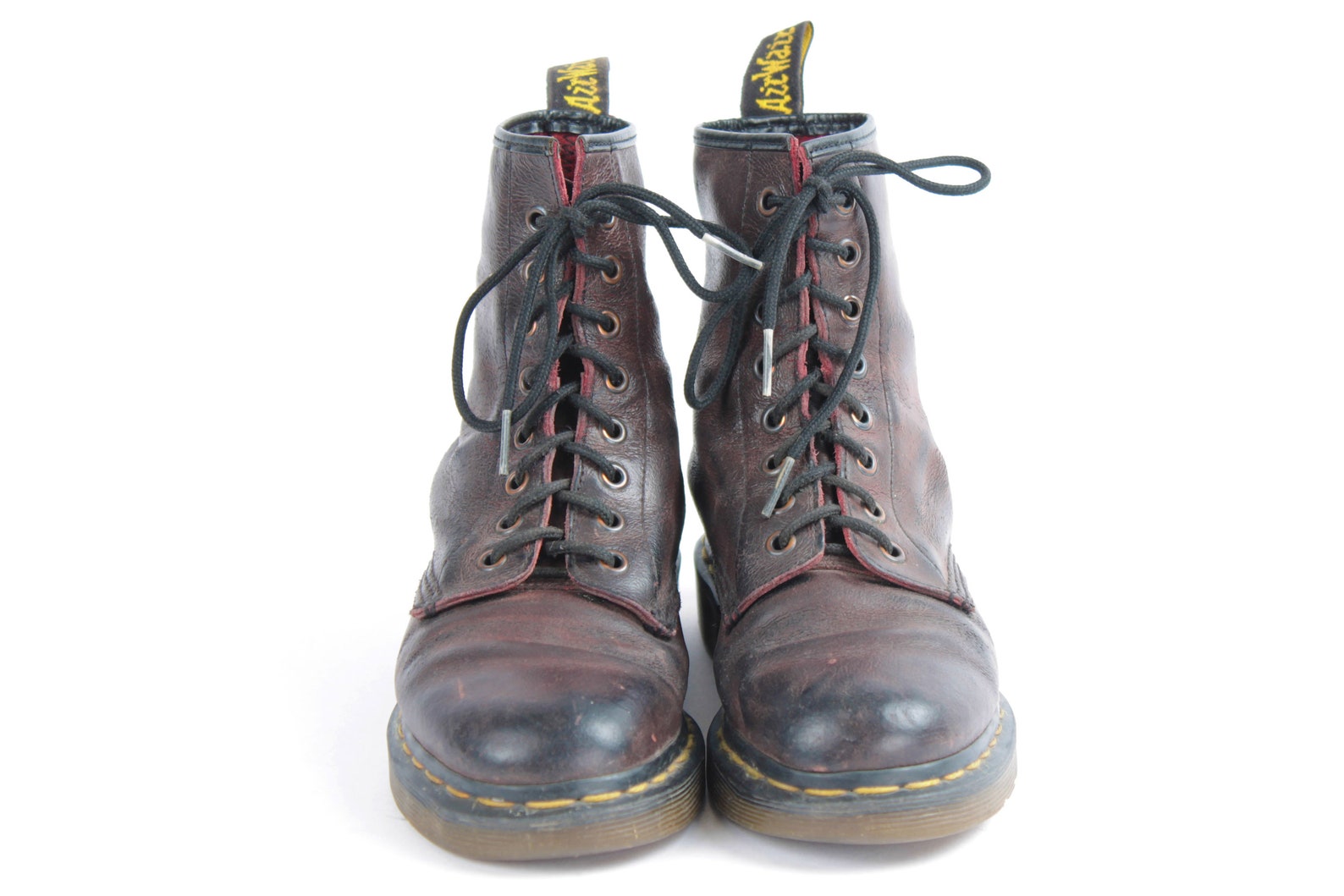 US5 Dr Martens Vintage Dark Brown Leather Doc Martens Boots - Etsy