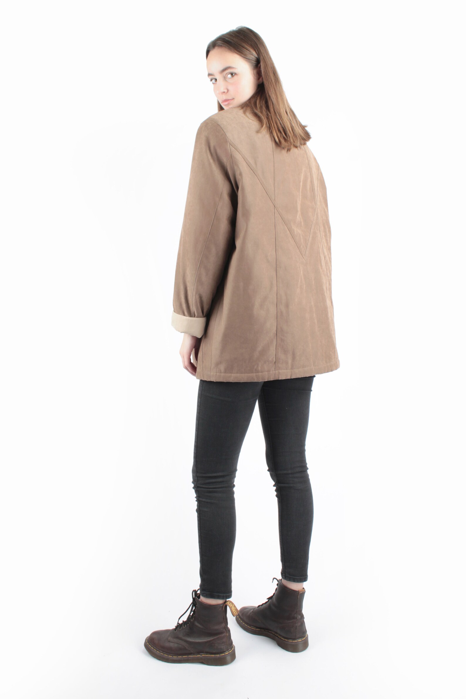 1980s Vintage Hazelnut Brown Button up Topcoat Jacket Autumn | Etsy