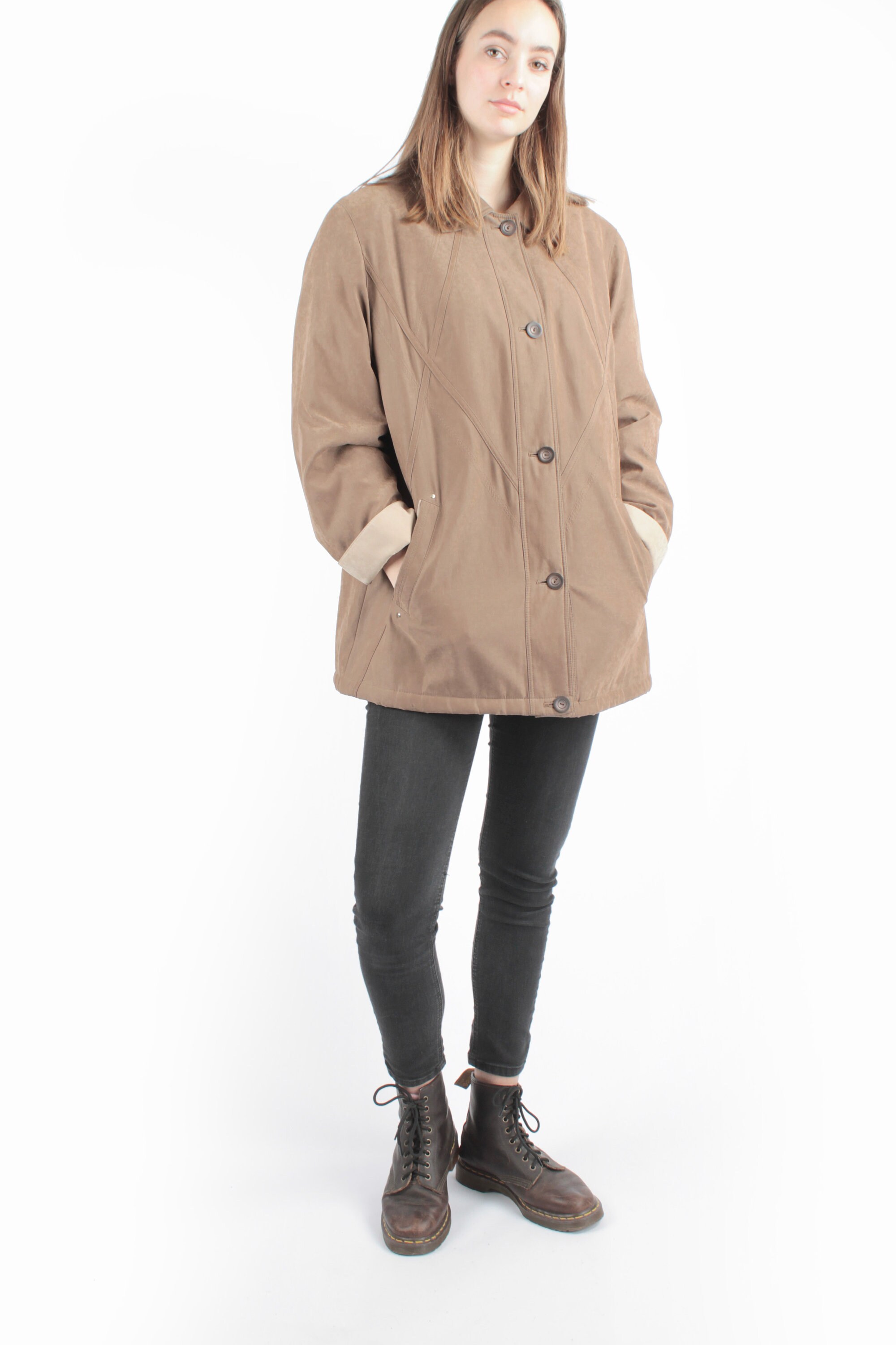 1980s Vintage Hazelnut Brown Button up Topcoat Jacket Autumn | Etsy