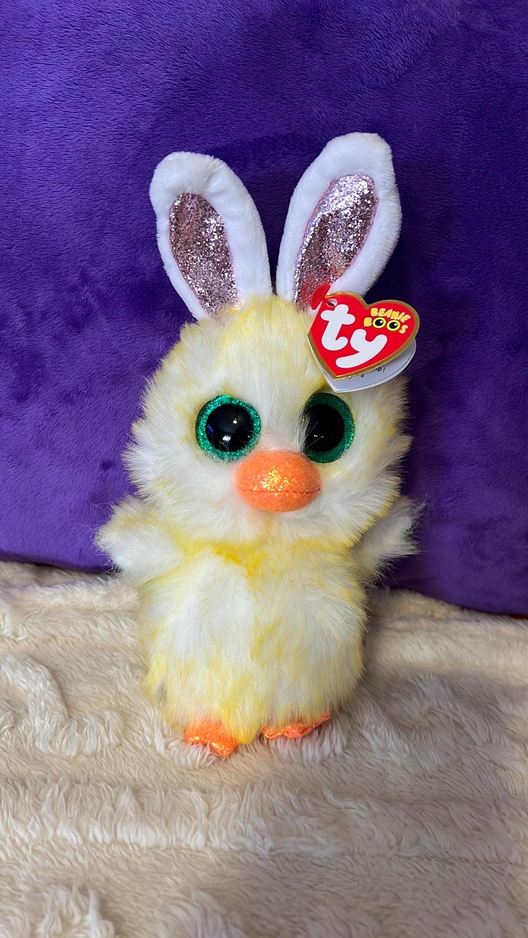 COOP Ty Beanie Boos Collection Yellow and White Duck With Sparkly Ears ...