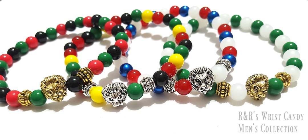 Cultural Beaded Bracelets, Lion Head Bracelet, Nigerian, Puerto Rican ...