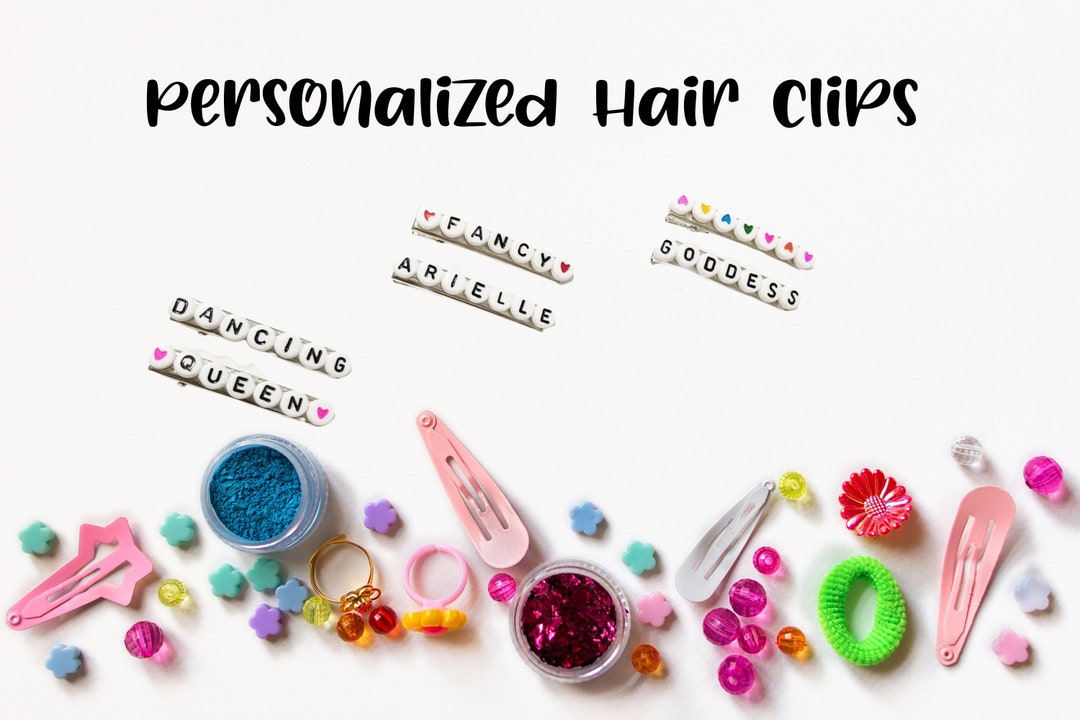 Personalized Hair Clip/alligator Clip/customized Hair Clip/colorful ...