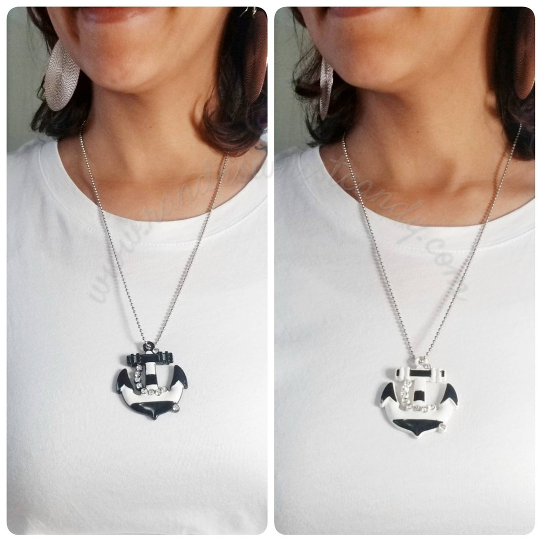 Anchor Necklace OOAK Besties Gifts Chain Necklace Charm - Etsy