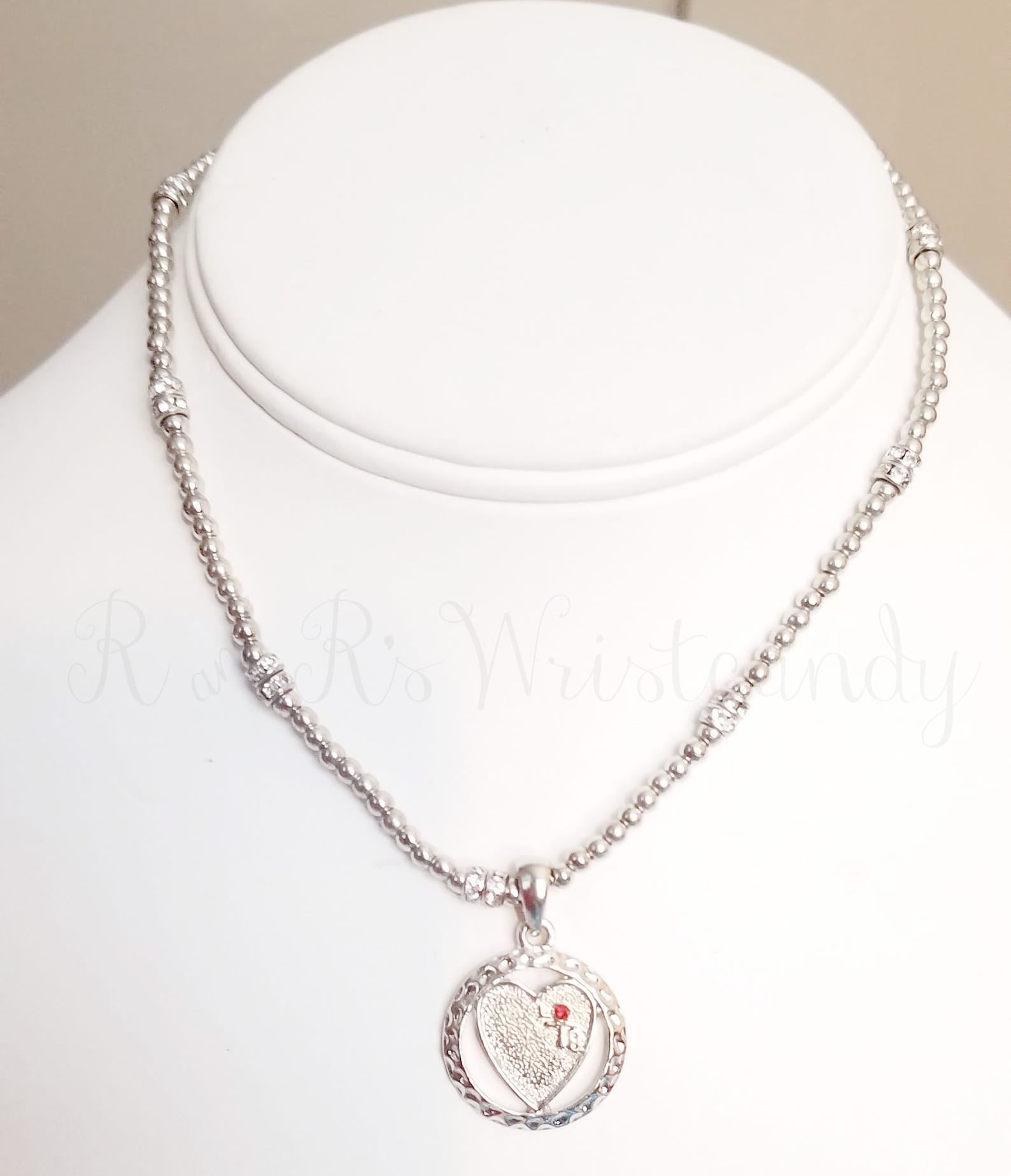 Silver Coin Charm Pendant/ Necklace Beaded Necklace Pendant | Etsy