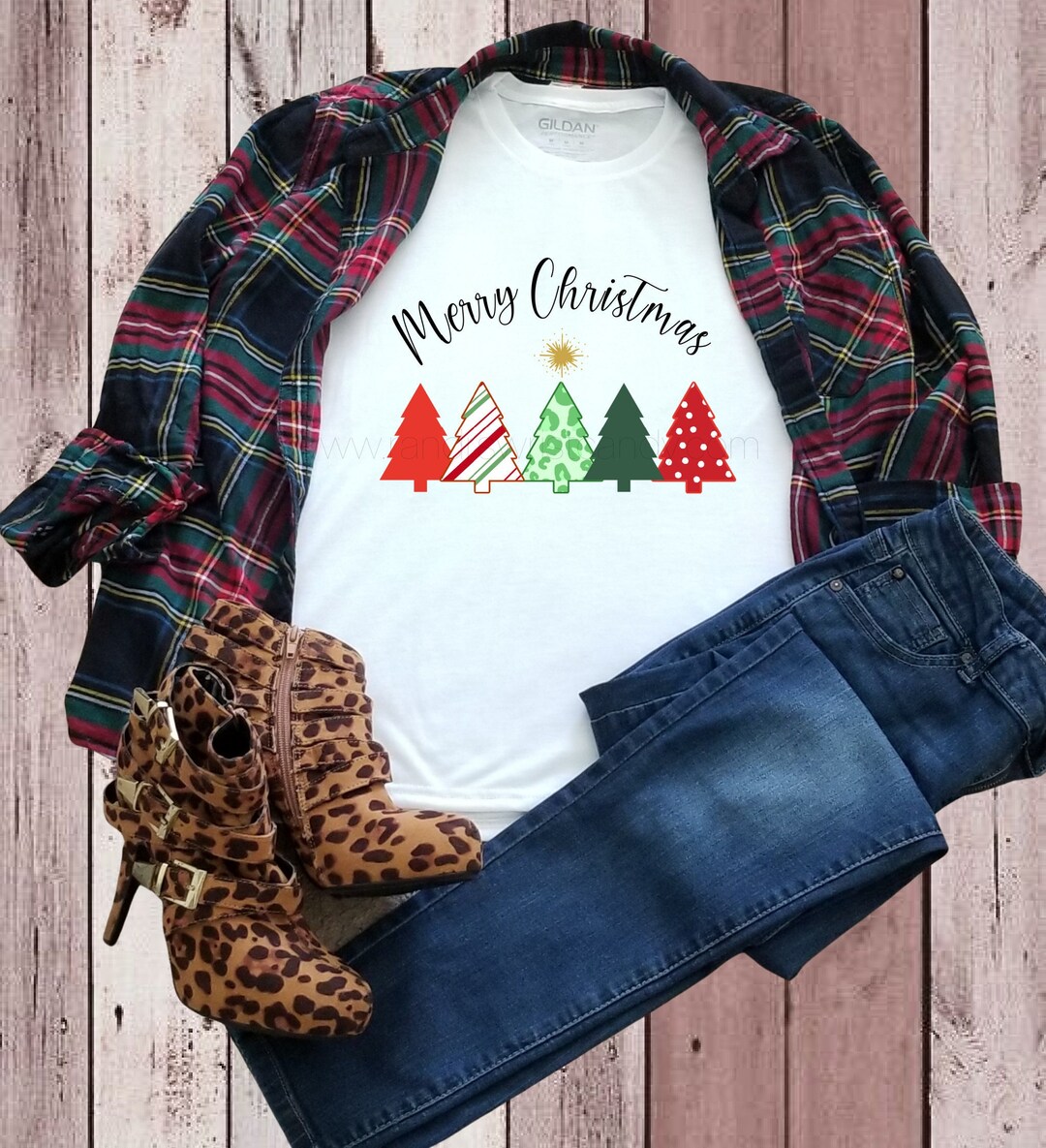 Christmas Tree Shirt/holiday/merry/festive/ T-shirt/gift Idea - Etsy