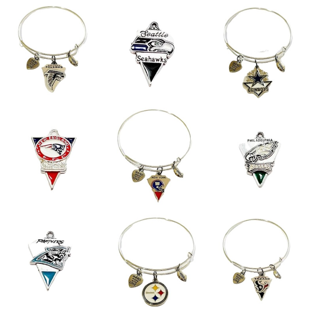 Football Team Bangles, Sports Bracelets, Wire Bangles, Adjustable ...
