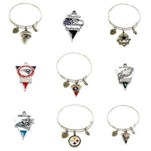 Football Team Bangles, Sports Bracelets, Wire Bangles, Adjustable ...