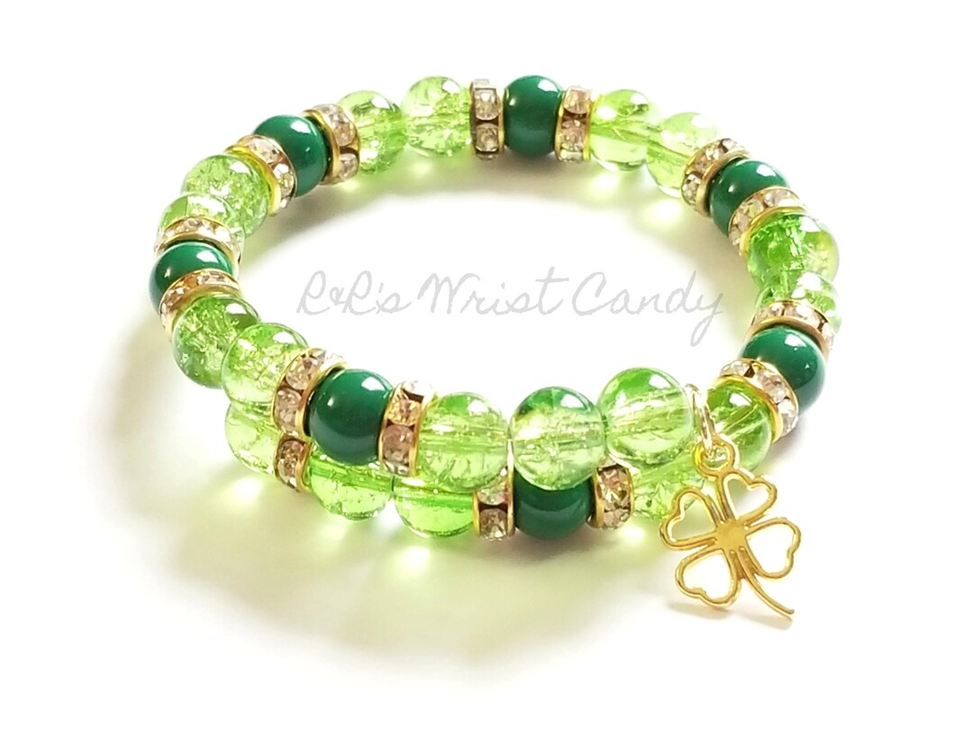 St.patrick's Day Bracelet, Lucky Charm, Clover, Green, St.pattys, Wire ...