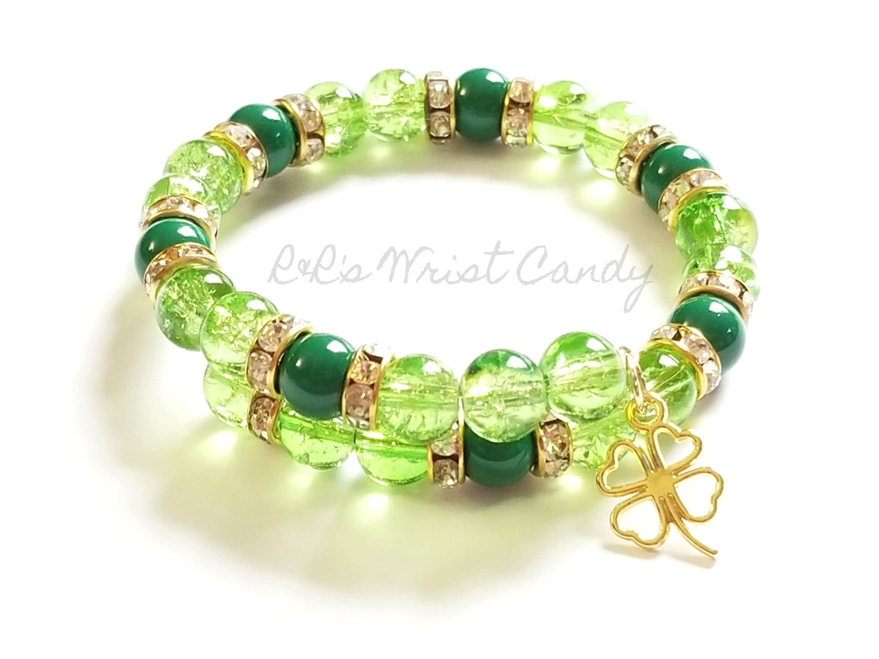 St.patrick's Day Bracelet, Lucky Charm, Clover, Green, St.pattys, Wire ...